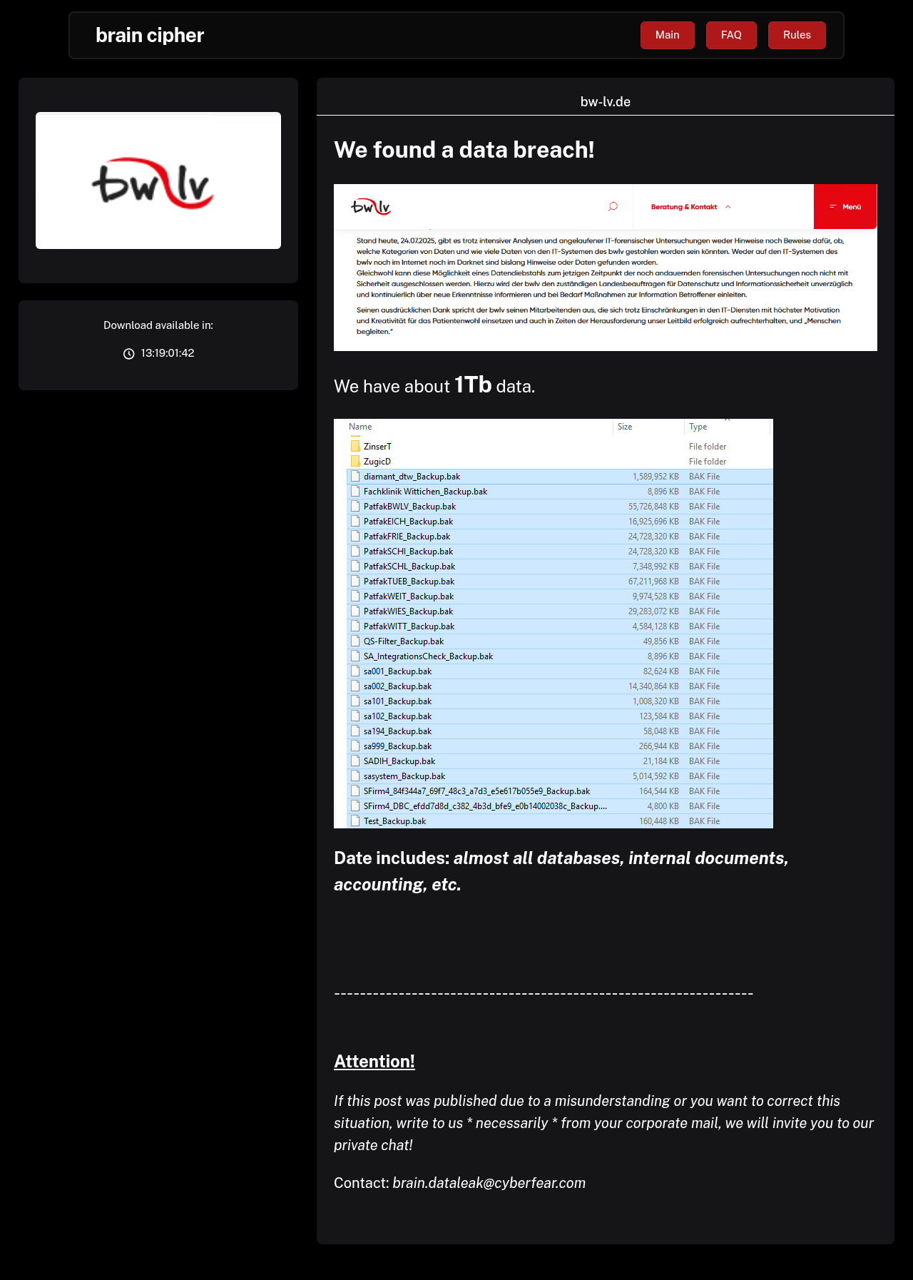 brain cipher details